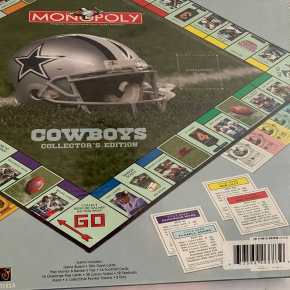 Hasbro | Games | Vintage Monopoly Dallas Cowboys Collectors Edition 206 ...